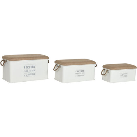 Baul Set 3 Metal Fibra 68X35,5X38,5 10,90 Factory