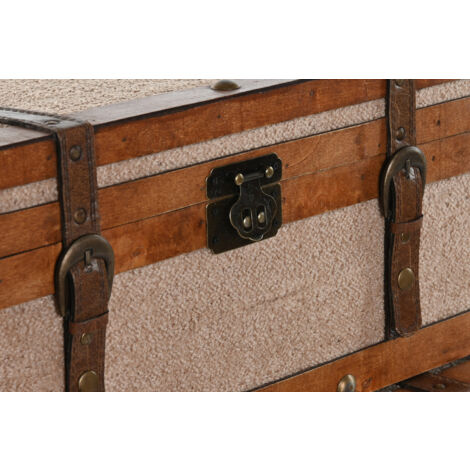 Baul Set 3 Madera Poliester 80X49X45 Borreguito