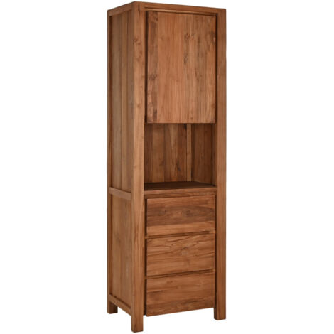 Mueble Teca 60X40X190 Comedor Natural