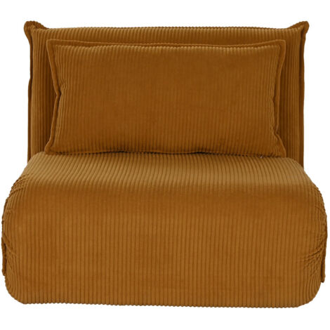 Sofa Cama Metal Poliester 83X85X70 Pana Mostaza