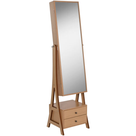 Joyero Mdf 40X36X154 2 Cajones Lacado Natural