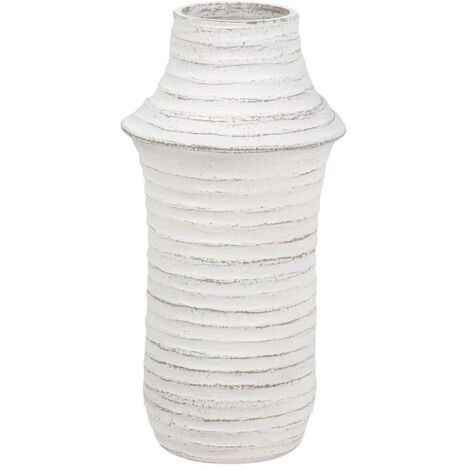 Jarron Ceramica Blanco 19X19X40 Cm