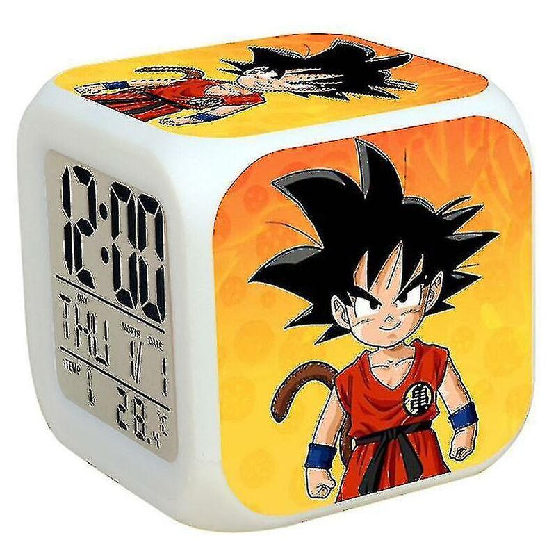 Dragon Ball Alarm Clock Son Goku Led Clock Square