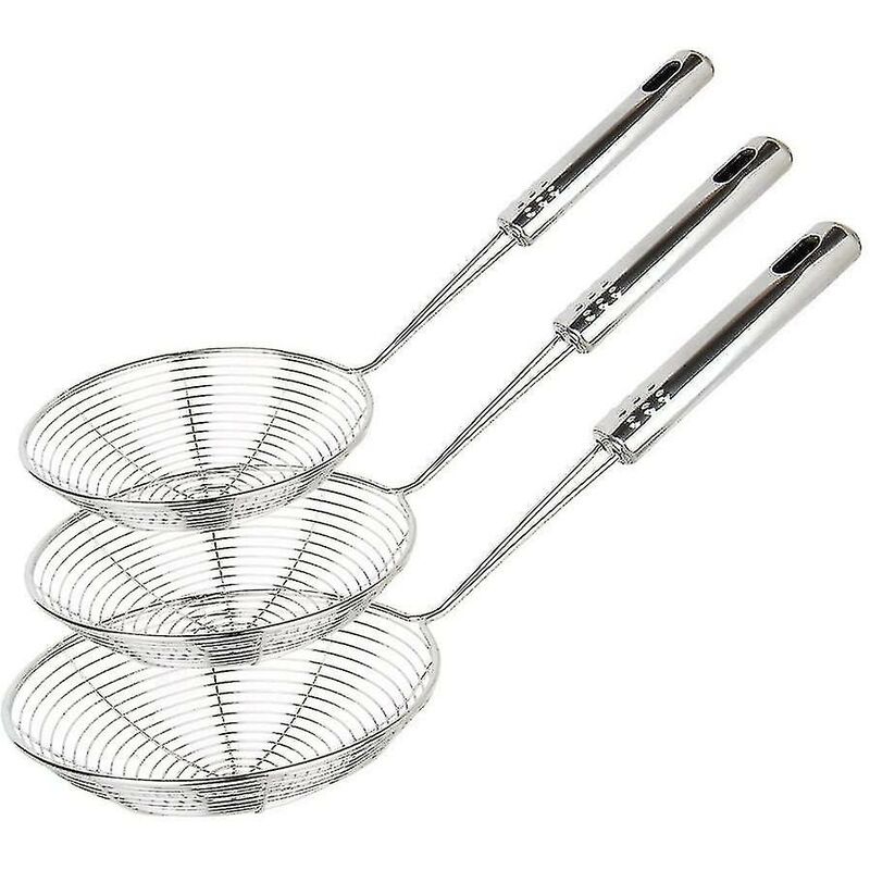 CREA Spider Strainer Skimmer Set Of 3 Asian Strainer Ladle Stainless ...