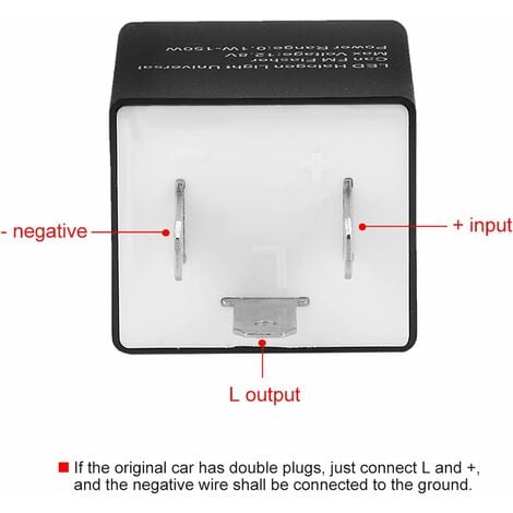 Clignotant LED, 12 V 24 V 3 Broches Réglable LED Clignotant Relais ...