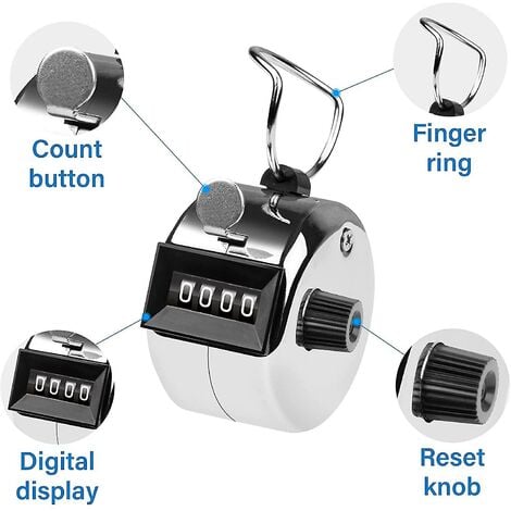 CREA 4 Digits Click Counter - Metal Manual Counter