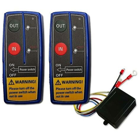 CREA 12v 24v 50m Wireless Digital Winches Remote Control Recovery Kit ...