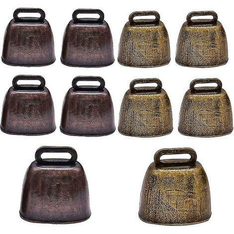 CREA Cloche de Vache 10 pièces Cloches en cuivre en métal Mini Cloche ...