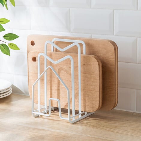 Kitchen Countertop Cutting Board Rack Chopping Board Organizer Stand ...