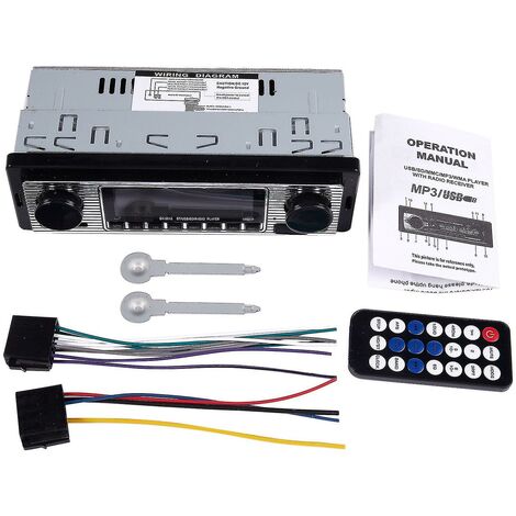Bluetooth Vintage Car Radio Mp3 Player Stereo Usb Aux Classic Car ...