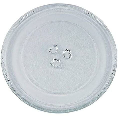 Universal Microwave Turntable Glass Plate With 3 Fixtures 24.5 Cm