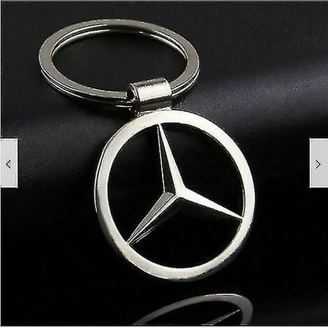 Mercedes Benz Car Chrome 10d Logo Keychain Metal Keyring Keyfob Key Chain