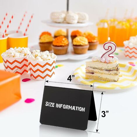 20 Pieces Mini Chalkboard Signs A-shaped Chalkboard Tables Buffet Tags ...