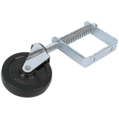 CREA 4 Inch Rubber Gate Wheel Spring Loaded Swivel Caster Heavy Duty ...