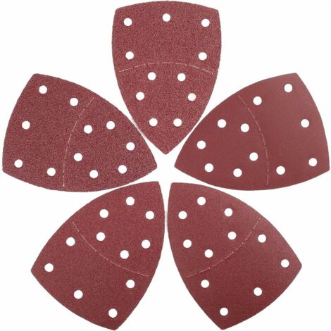 Jeu de feuilles abrasives triangles de ponçage 25 pièces, 105 x 152 ...