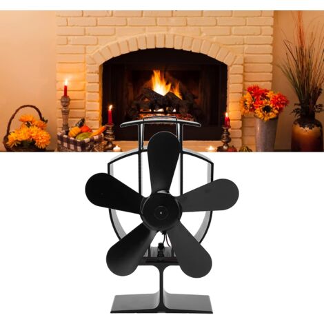 Fan Heat Powered 5 Blades High Temperature Resistance Quiet Aluminium ...
