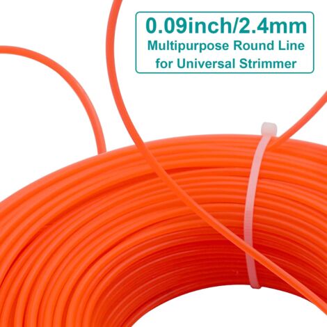 Bobine de Fil Nylon Rond pour Coupe-Bordure, Fil de Coupe de Remplacement Ligne de Trimmer ...