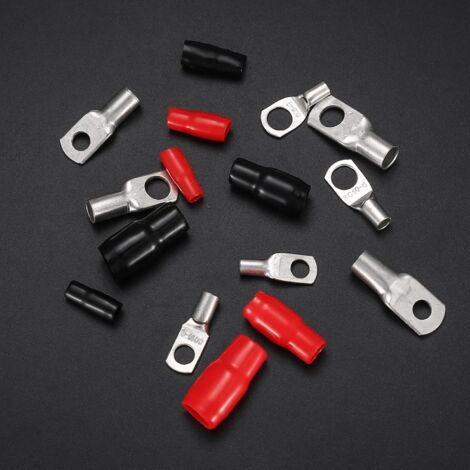 120 Pièces Cosse à Sertir Kit, Cosses Électriques Trou Boulon en Cuivre, Bornes de Batterie ...