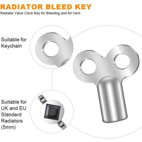 Clé Purge Radiateur, 3 x Cle Purge à Carre Argent, Clé de Purge ...