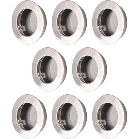 8 Pack Recessed Round Door Handles Stainless Steel Sliding Barn Door ...