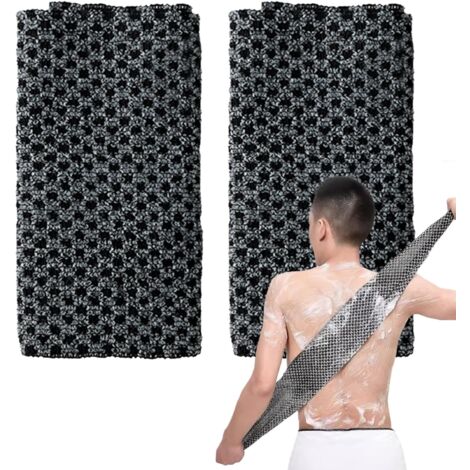 2 Pieces Japanese Scrub Set, Exfoliating Back Towel, Washcloths for Men ...