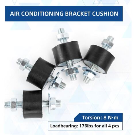 Block Silent Exhaust Male Rubber Studs Damper M8 30x20mm 4 Pack Anti Vibration Isolator Mount ...