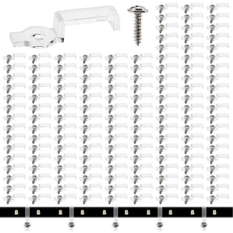 150 Pieces 10 mm Light Strip Clips, LED Tape Mounting Clips, Bracket ...