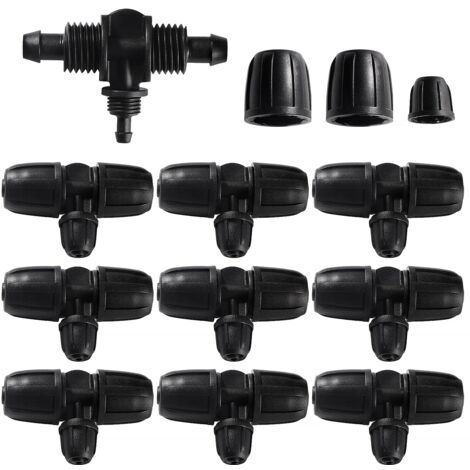 10pcs Barbed Tee Pipe Connector 3-Way Irrigation Hose Connector for ...