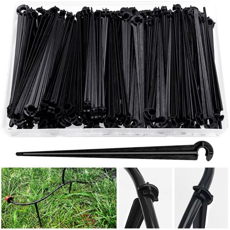 100 Pieces Irriging Drip Pipe Support Stakes, for Drip Tube 4/7 mm, for ...