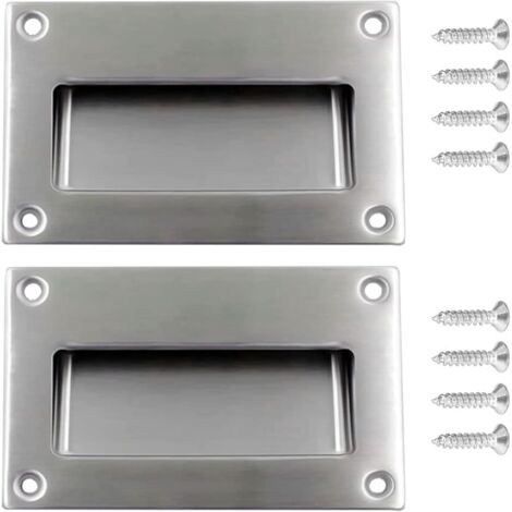 2 Pack Recessed Door Handles Stainless Steel Sliding Door Handles ...