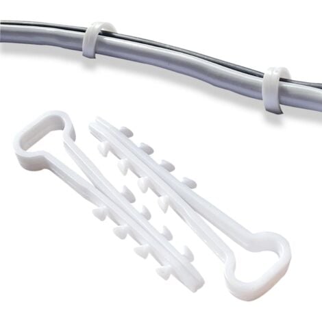 100 x Plug-in Buckle Dowel Buckle Cable Clamps 9mm Clamp Range Peg ...