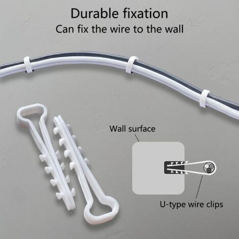 100 x Plug-in Buckle Dowel Buckle Cable Clamps 9mm Clamp Range Peg ...