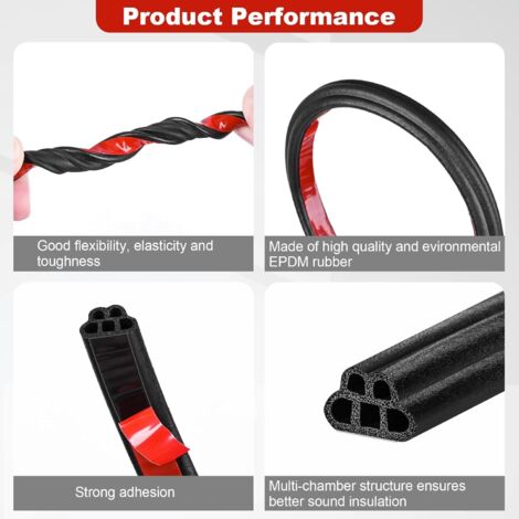 10M Joint Porte Voiture, 5 Trous Joint Caoutchouc Adhesif, Joint pare ...