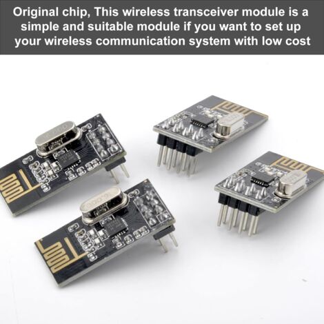 4pcs NRF24l01+ 2.4g Wireless Transceiver Module, Emetteur-Recepteur sans Fil WiFi RéCepteur, RF ...