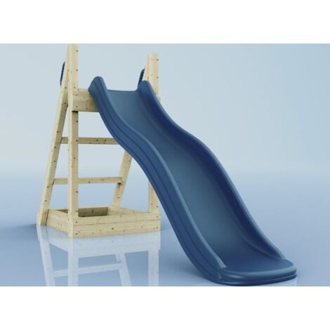 REBO Rutsche Gazelle Kinderrutsche outdoor aus Holz in Blau, Rutsche ...