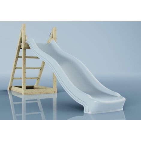 REBO Rutsche Tiger Kinderrutsche outdoor aus Holz in Blau, Rutsche ...