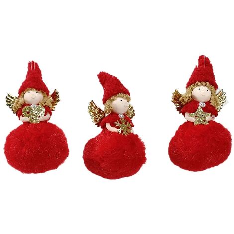 Angelo fatina rossa oro addobbi decorazioni per albero di natale ...