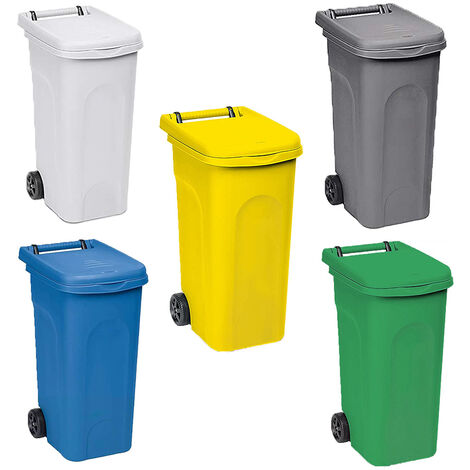 Bidoni per Raccolta Differenziata da 80 litri Set 4 Pattumiera ...