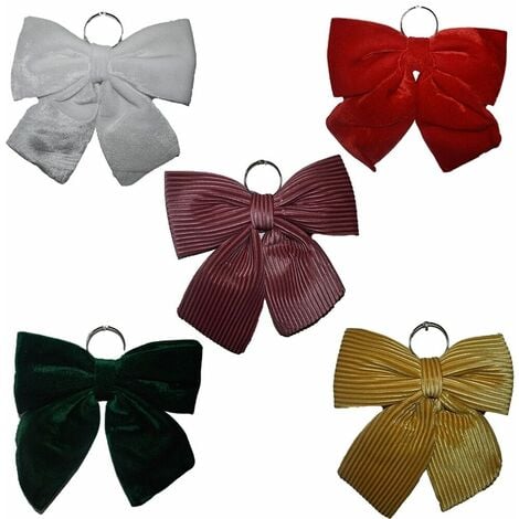 Fiocco grande in velluto cm 34 per decorazioni puntale albero di natale ...