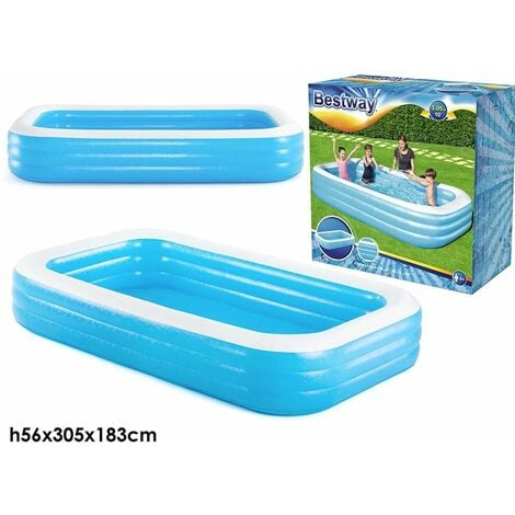 Bestway Piscina gonfiabile 3 anelli cm 200 300 per famiglia fuoriterra giardino terrazzo mare ...