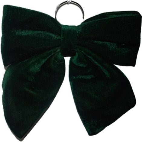 Fiocco verde grande in velluto cm 34 per decorazioni puntale albero di ...