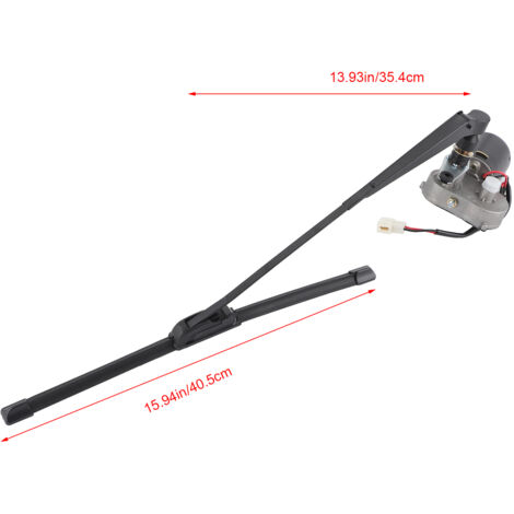Eosnow Kit d'assemblage d'essuie-glace de pare-brise électrique bras de lame de moteur tuyau de ...