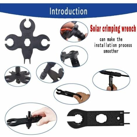 Kit d'outils de sertissage compatible avec le connecteur de câble solaire MC4, 27 pièces