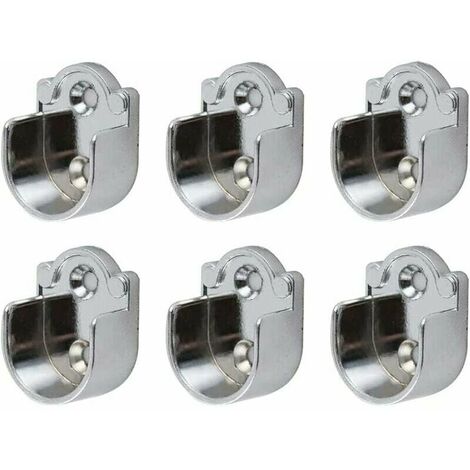 Support de Tige de Bride Support Tube Rond 6 Pièces Penderie Ovale ...
