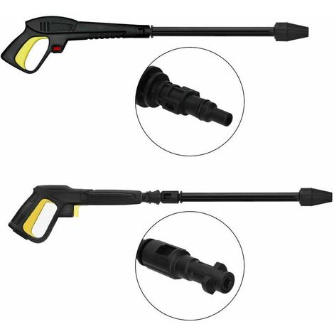 Pistolet à eau haute pression avec lance à jet variable et lance rotative, compatible avec les ...
