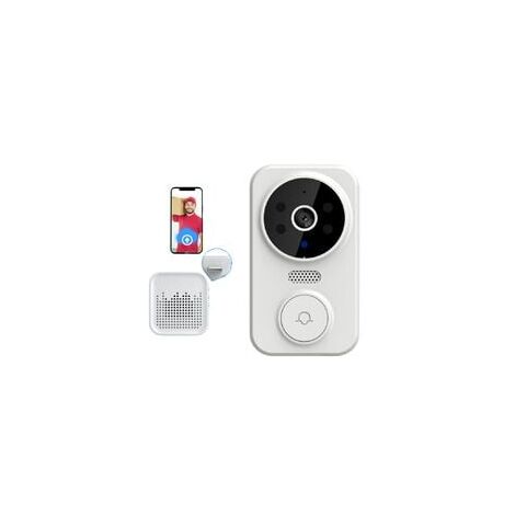 ALOVEZ Sonnette video sans fil M8 Smart Visual Doorbell Interphone bidirectionnel Vision nocturne infrarouge Systeme de