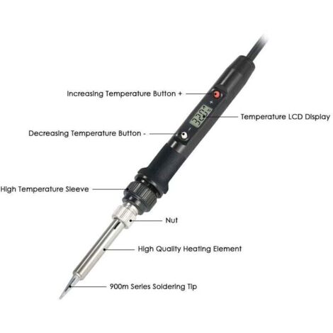 80W Lcd Professionnel Numerique De Temperature Reglable De Fer A Souder Electrique Outil Sans ...