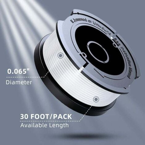 12 Pack Bobine Fil Coupe Bordure Black Et Decker Coupe Bordures, 0.2cm Bobine De Fil ...