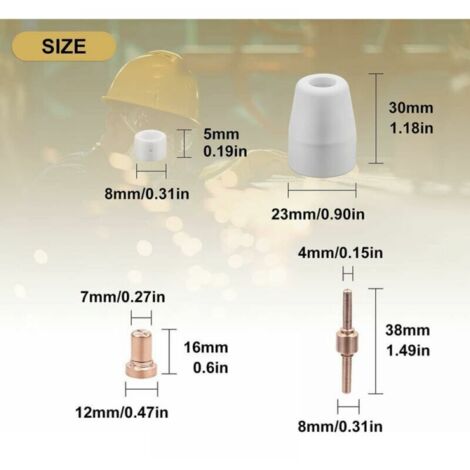 65 pièces PT31 machine de découpe plasma Cut 30 40 50 consommables de ...