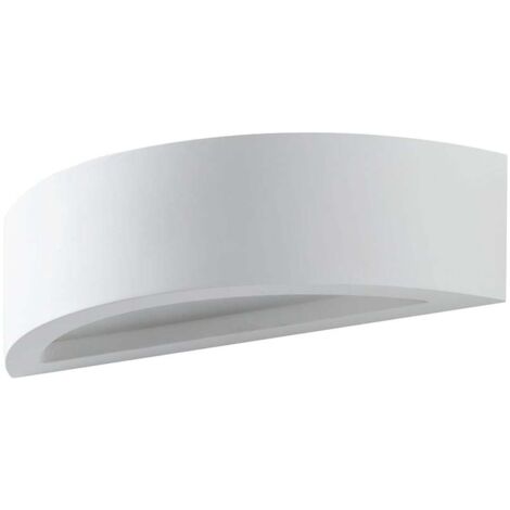 Wandlampe modern minimalistisch weißer Gips 30cm Tony